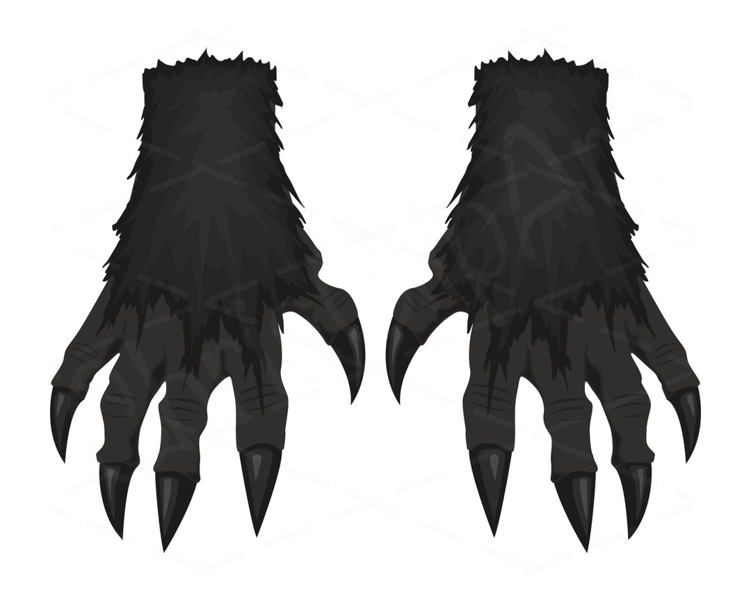 Werewolf Claws SVG PNG JPG Werewolf Claws Clipart Wolfman - Etsy