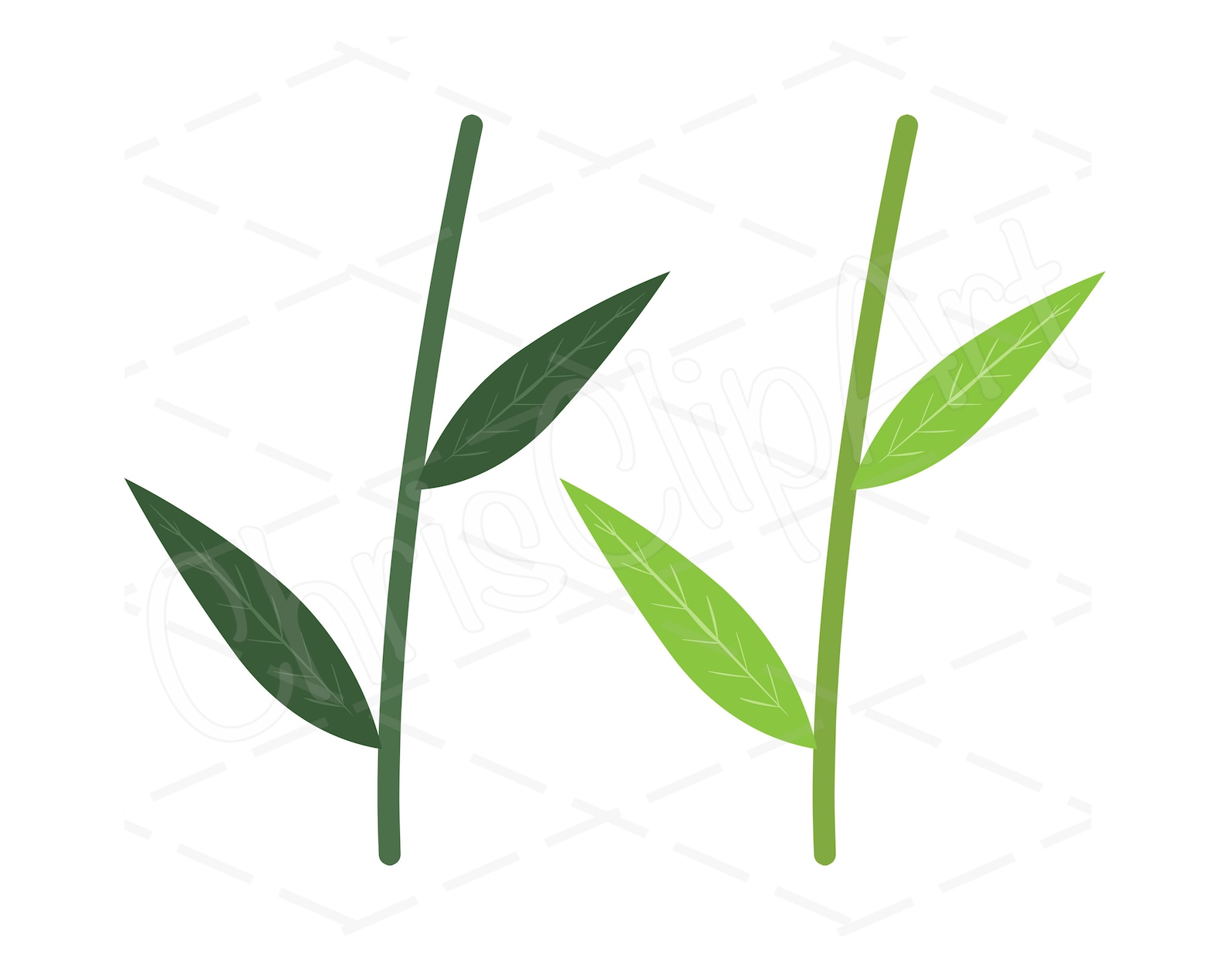 Tallo de flor SVG PNG JPG Sublimación de tallo de flor Paquete de 2 ...