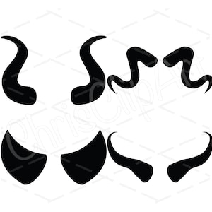 Horns SVG PNG JPG - Bundle of 4 Styles - Horns Clipart - Horns Cricut ...
