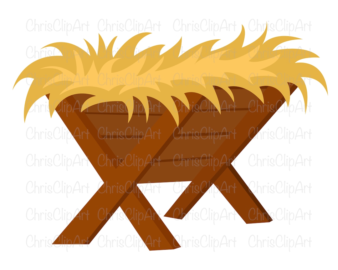 Manger Clipart - SVG, PNG, JPG Formats - Versatile Graphic for Nativity ...