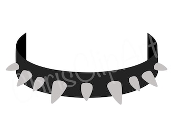 Spiked Collar Svg - Etsy
