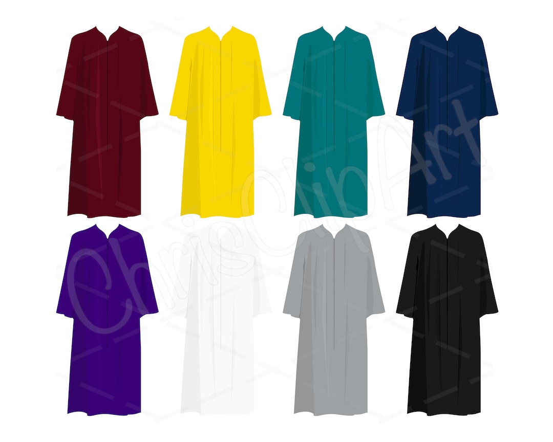 Graduation Gown SVG PNG JPG Bundle - 8 Colors - Graduation Graphics ...