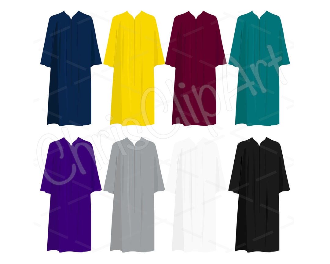 Graduation Gown SVG PNG JPG Bundle 8 Colors Graduation Graphics ...
