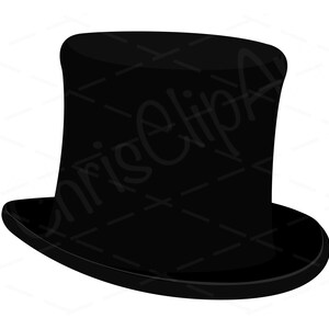 Black Top Hat SVG PNG JPG Bundle Four Styles Top Hat Clipart Top Hat ...