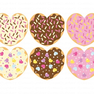 Donuts Clipart, Donut Svg, Valentine Svg, Hearts Svg, Valentines ...
