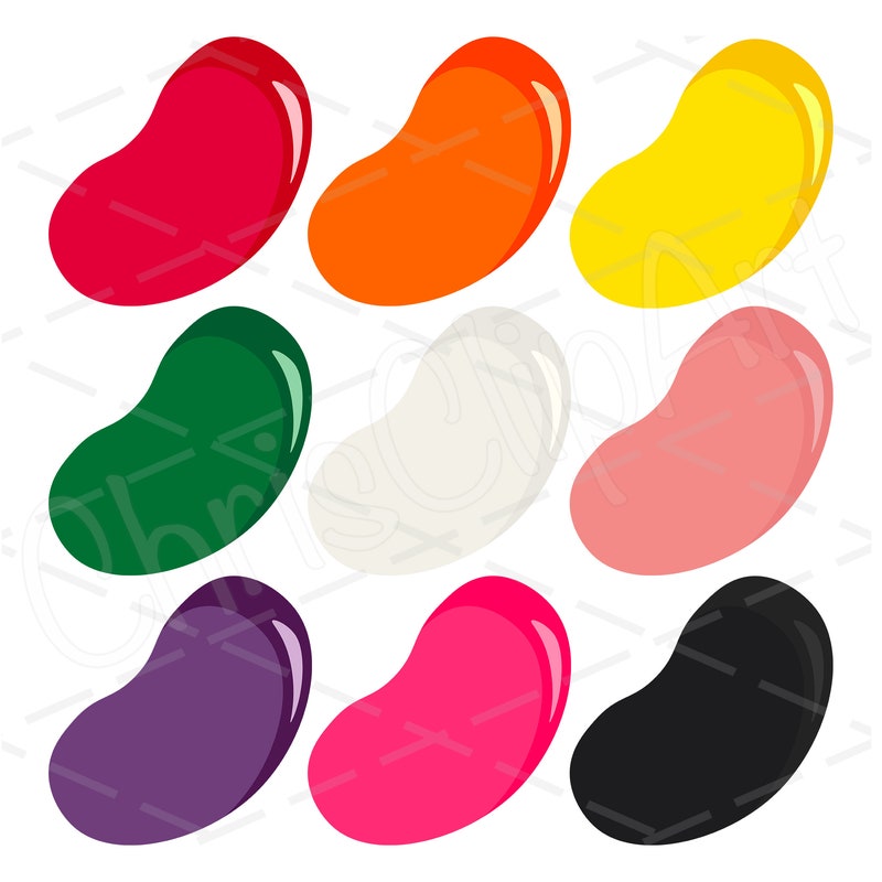 Jelly Bean Clip Art - Etsy