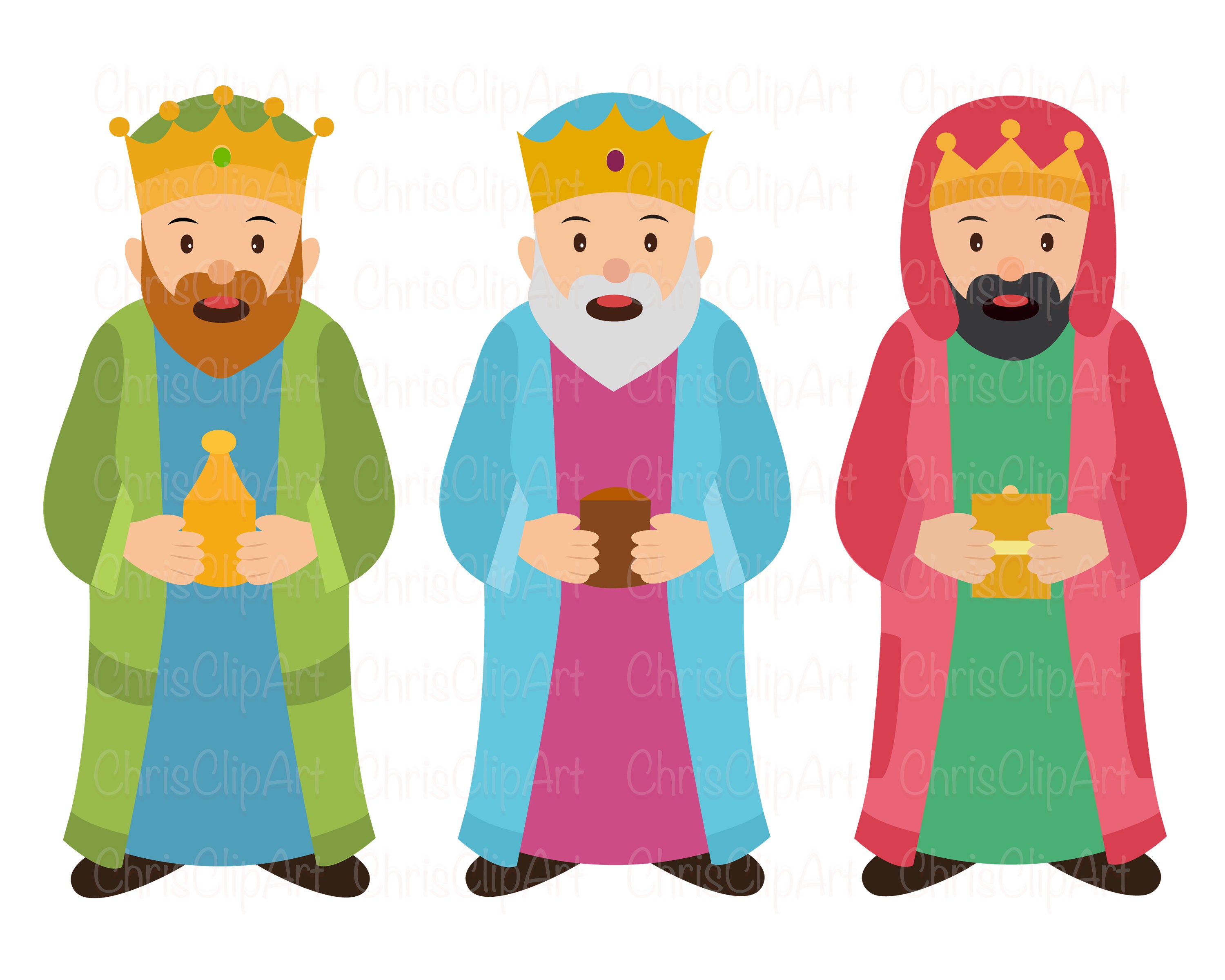 The Three Wisemen Clipart
