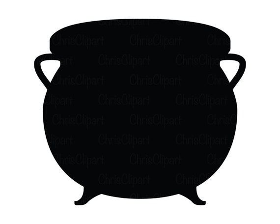Witch Cauldron Silhouette Clipart