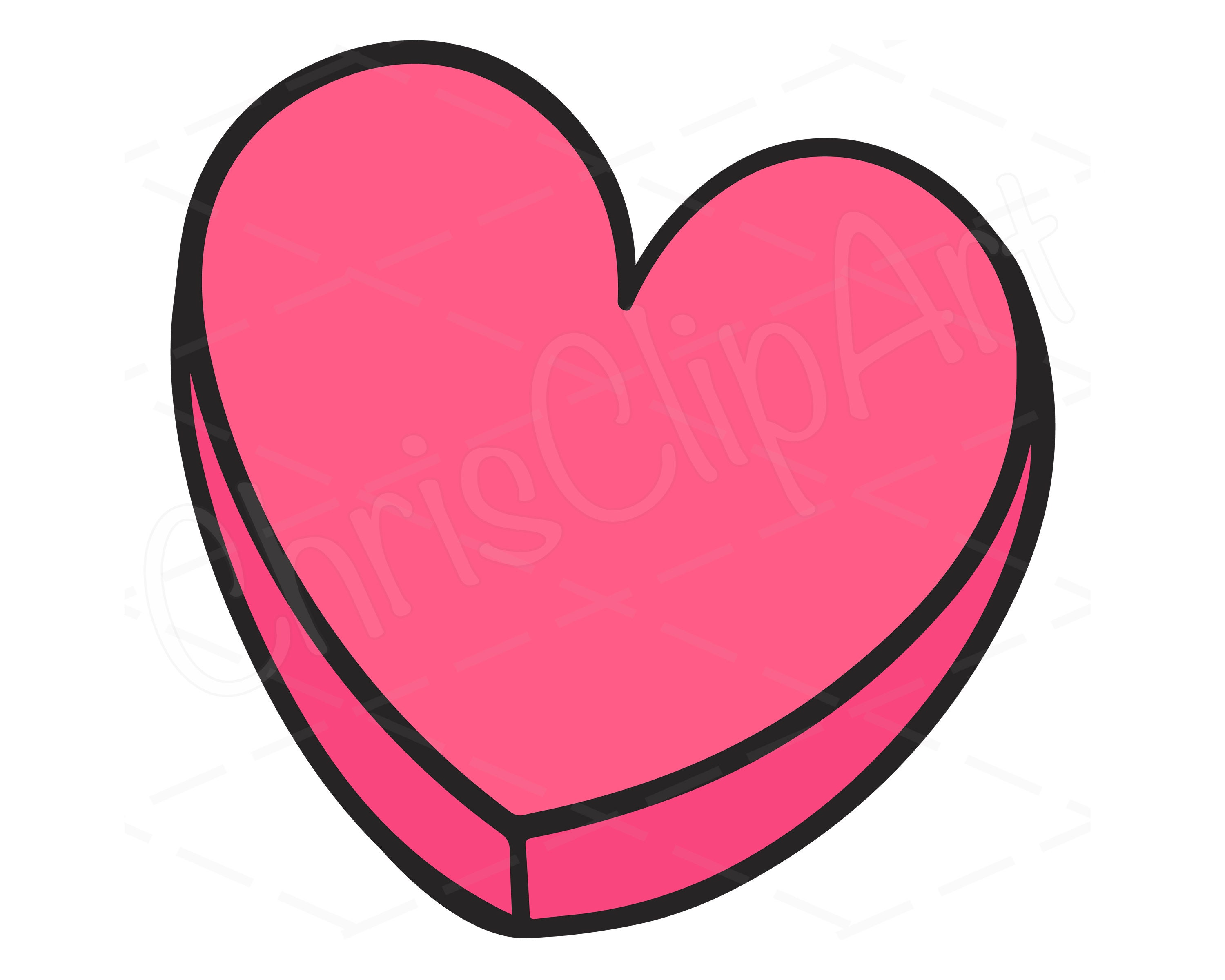 Candy Hearts Clipart – Conversation Heart SVG PNG JPG (digital Download ...
