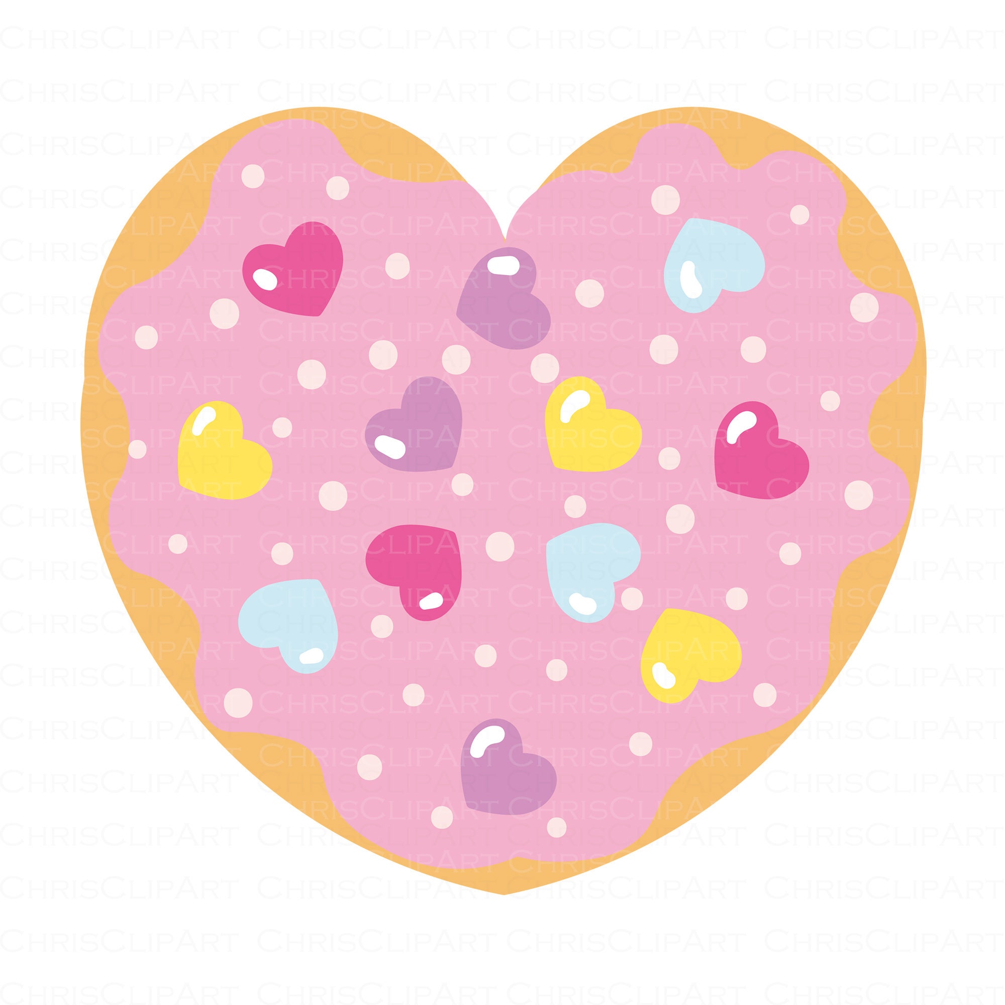 Donuts Clipart Donut Svg Valentine Svg Hearts Svg | Etsy