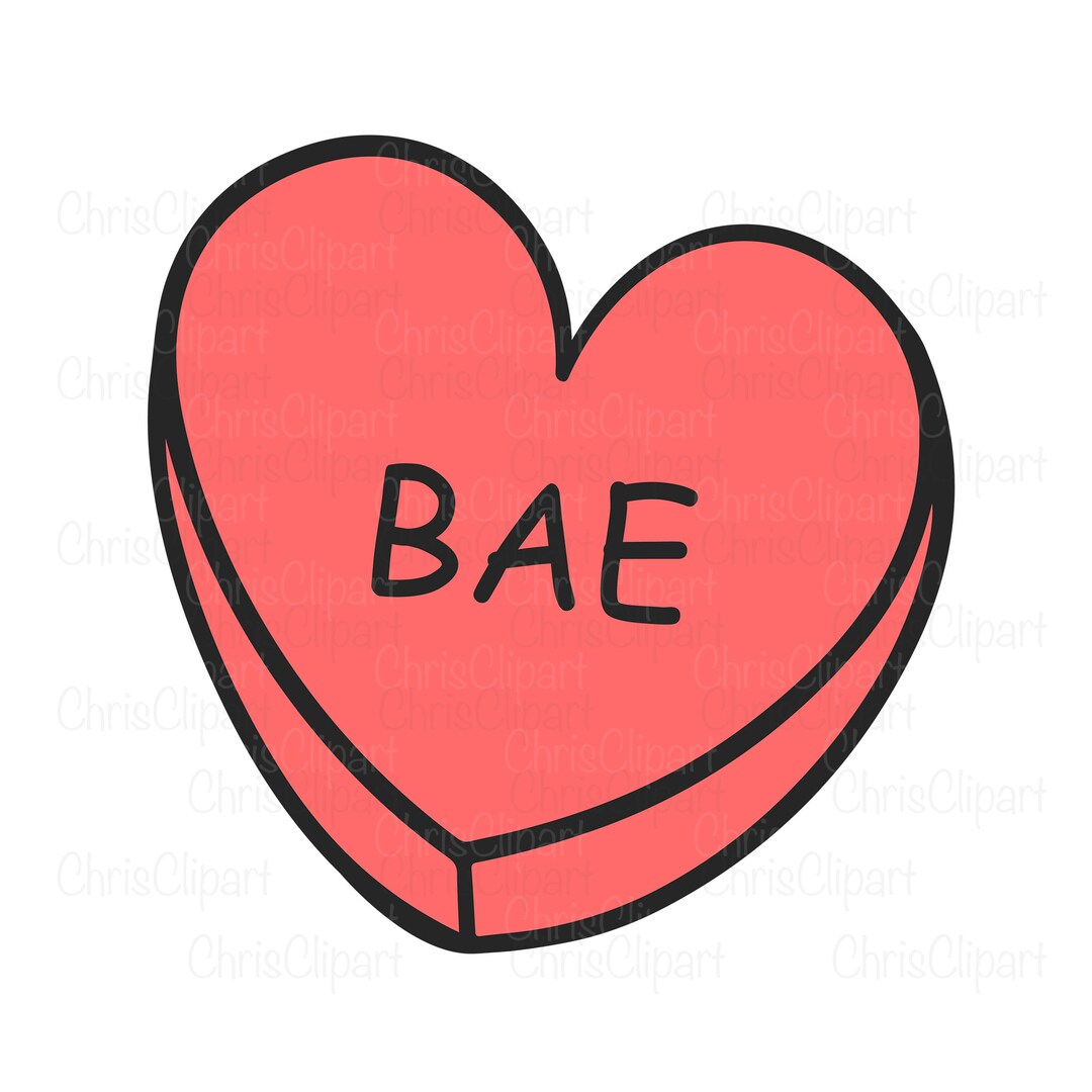 Bae Heart Svg Bae Heart Png Conversation Heart Svg - Etsy Canada