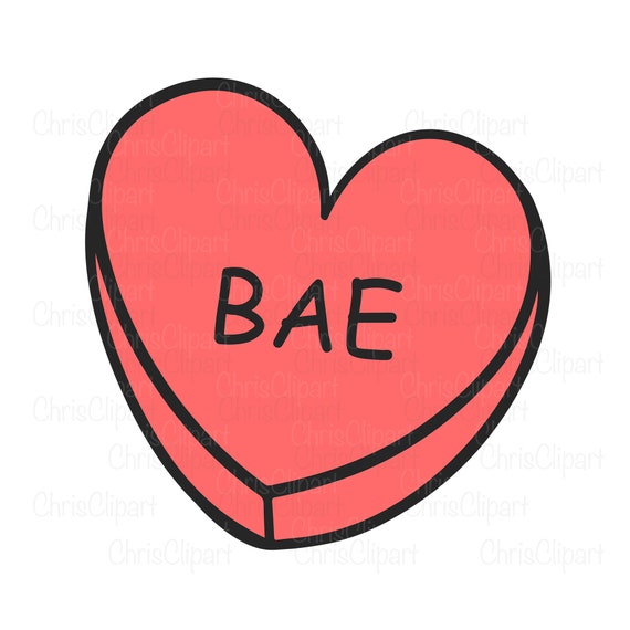 Bae Heart Svg Bae Heart Png Conversation Heart Svg | Etsy Canada