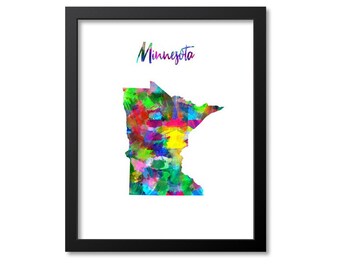 Minnesota Print Minnesota Art Minnesota Poster Minnesota - Etsy