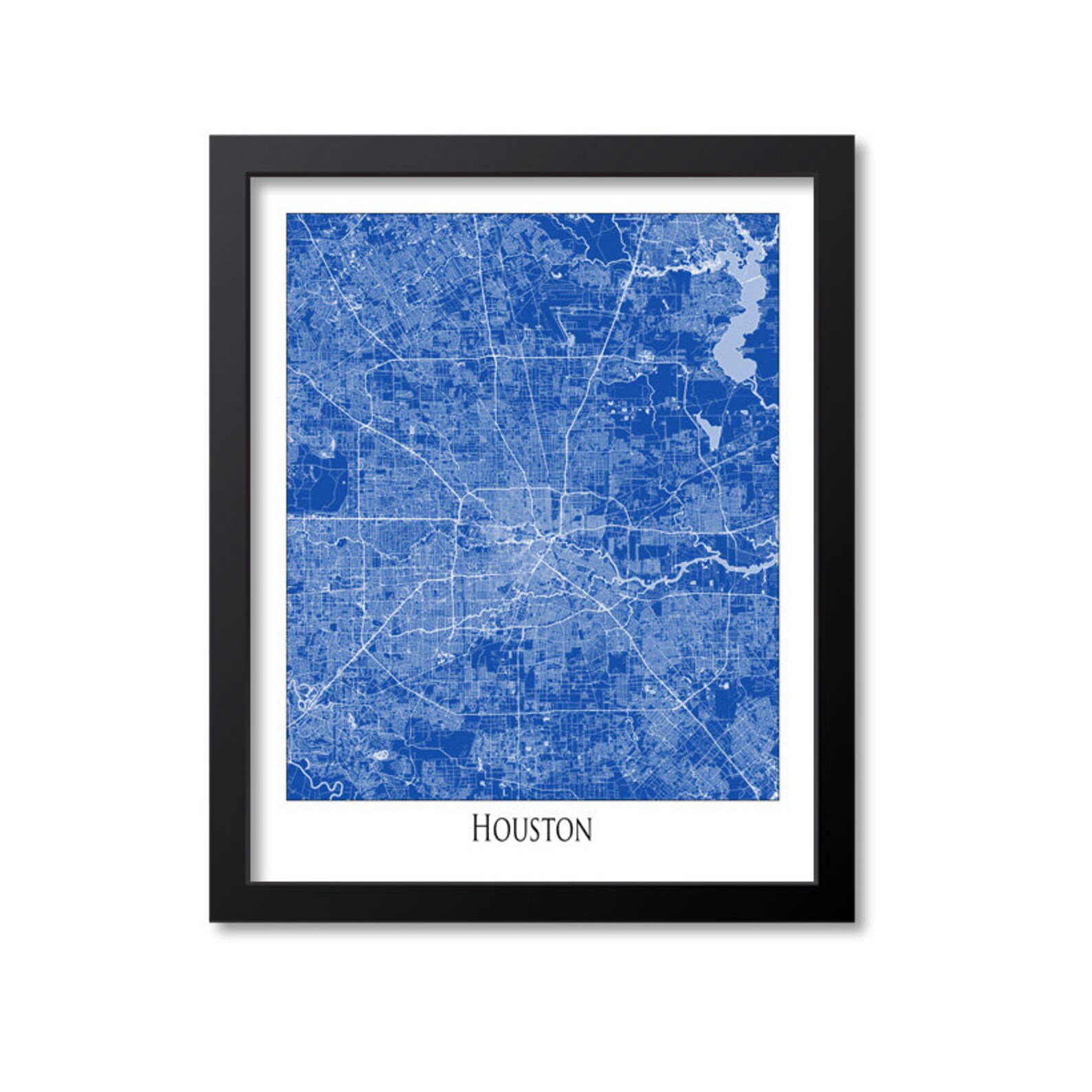 Houston Map Print Poster Wall Art Texas Gift Houston City - Etsy