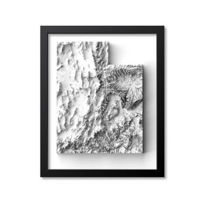 Utah Map Minimalism Elevation Map Art Utah Gift Map Topo - Etsy