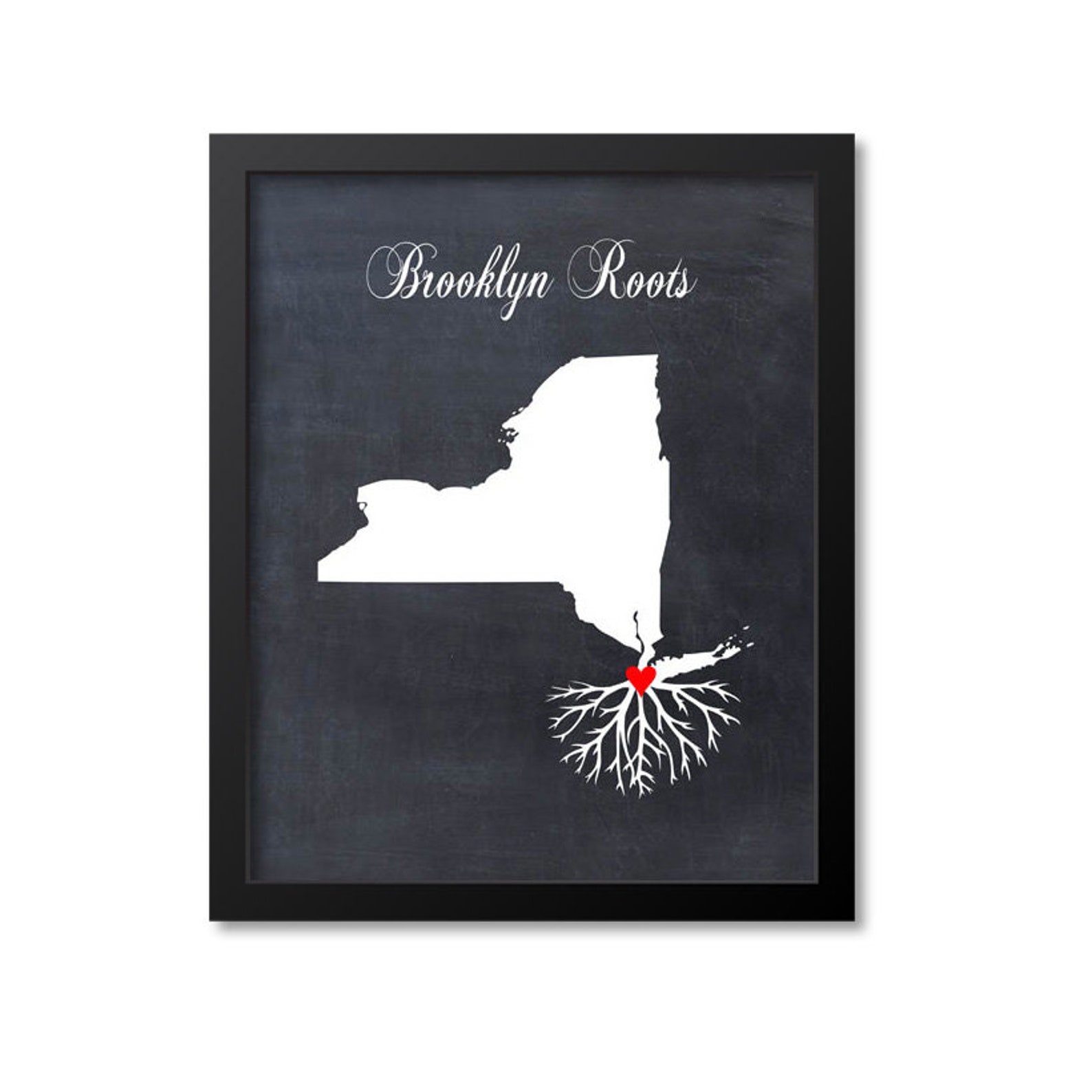 Brooklyn New York Roots Print Poster Wall Art Brooklyn Gift | Etsy