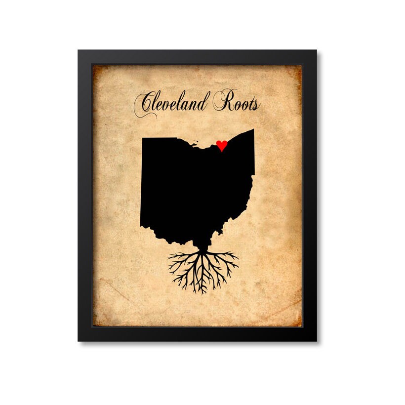 Cleveland Ohio Roots Print Poster Wall Art Cleveland Gift - Etsy