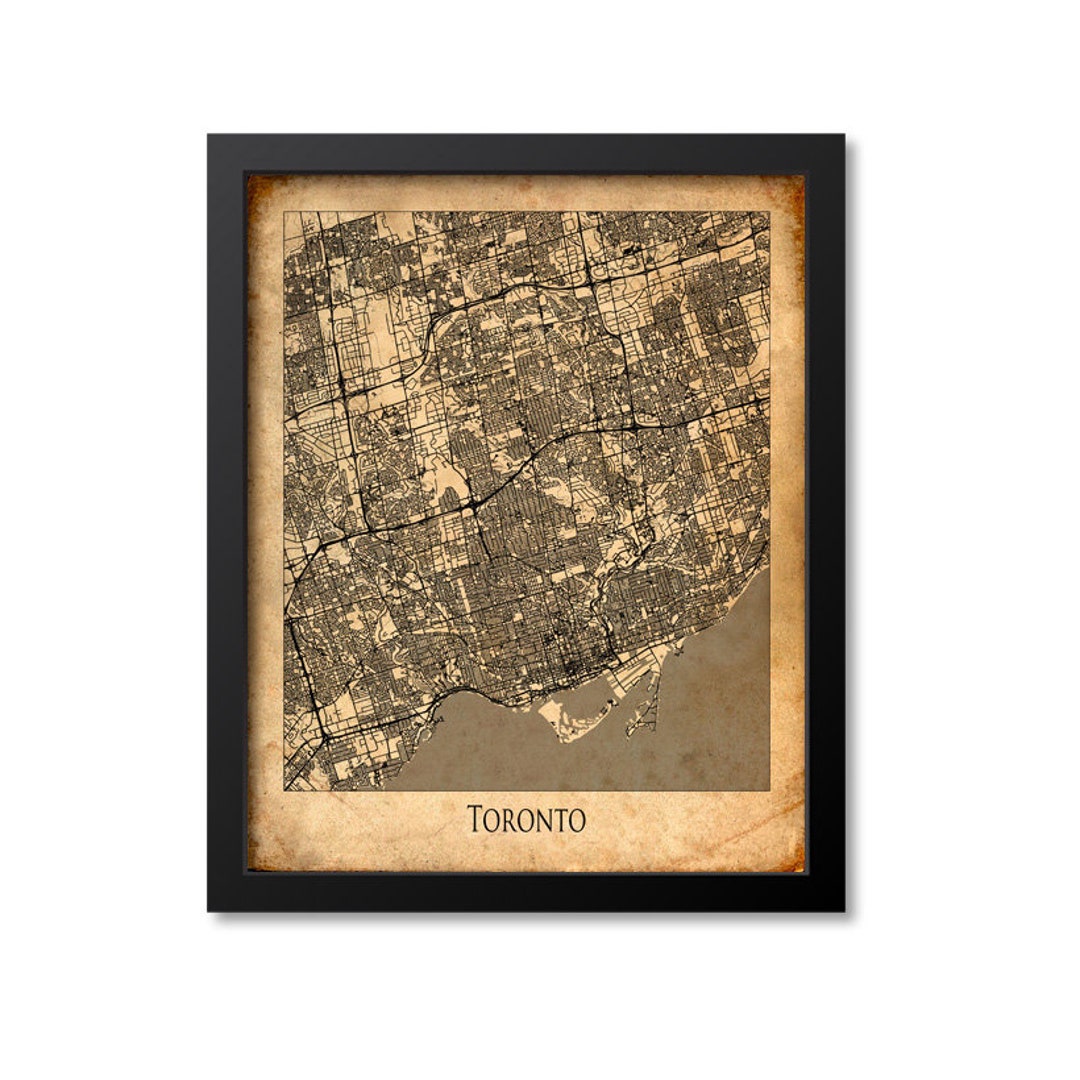 Toronto Map Print Poster Ontario Map Print Poster, Canada Gift, Toronto ...