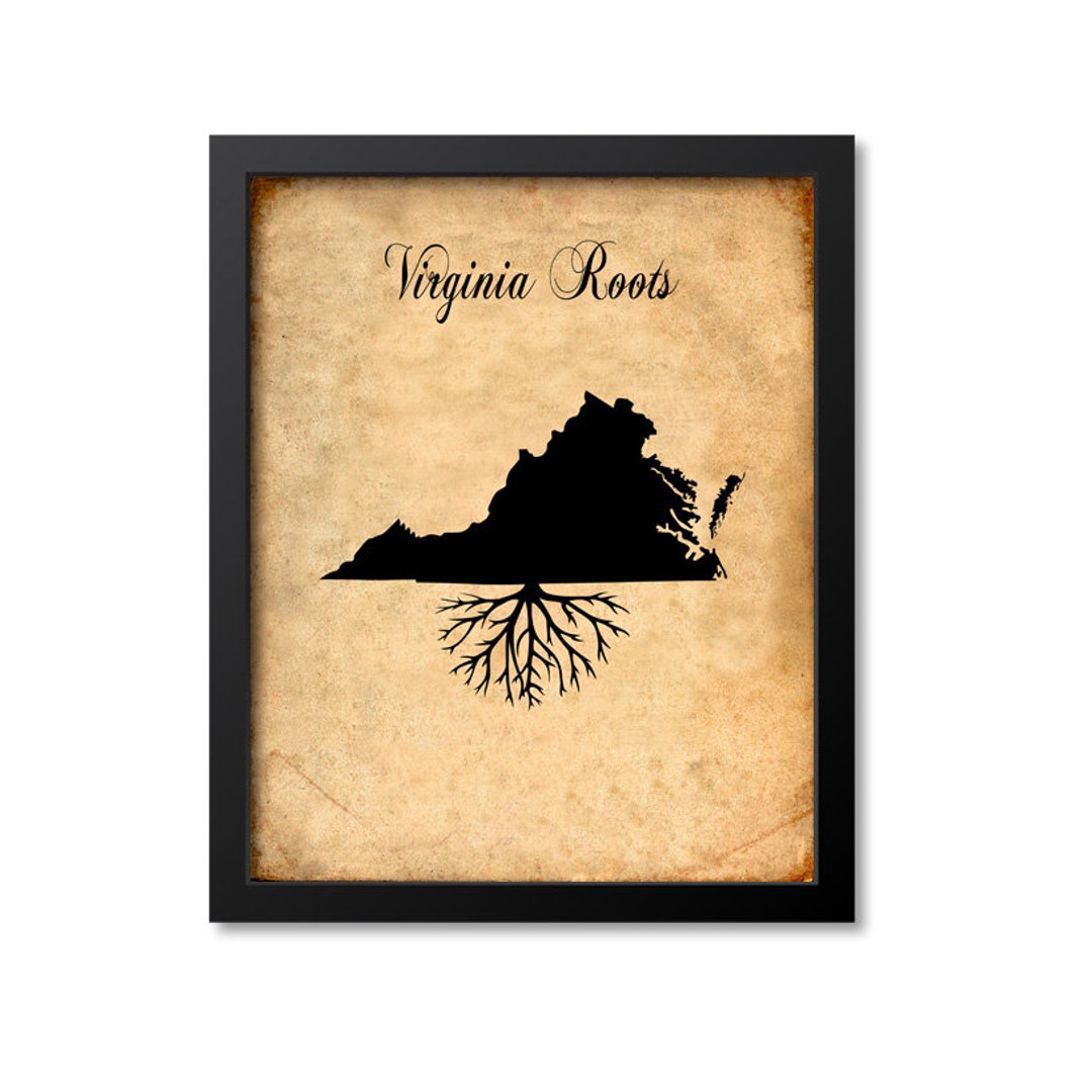 Virginia Print Virginia Art Virginia Gift Virginia Roots - Etsy