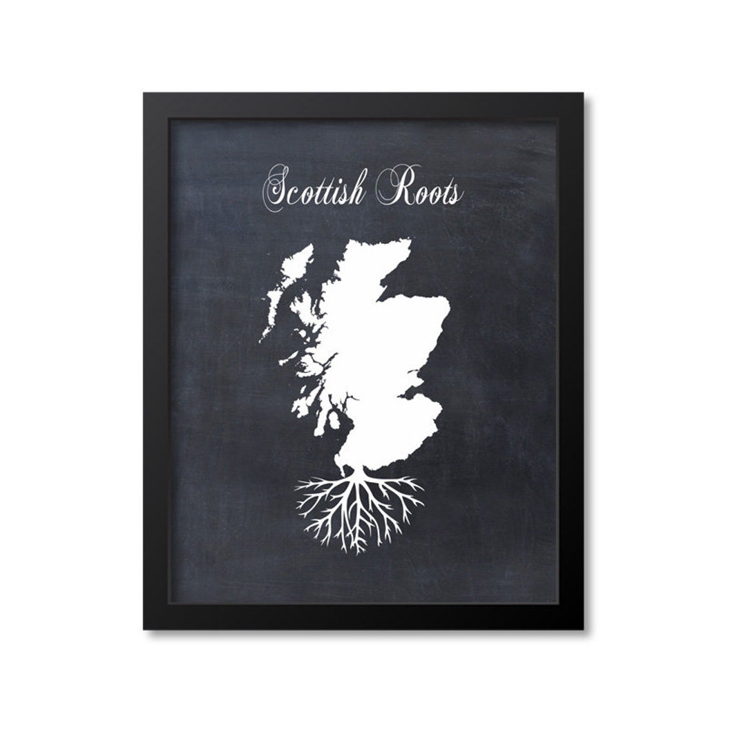 Scottish Roots Print Scotland Art Scotland Gift Scotland - Etsy