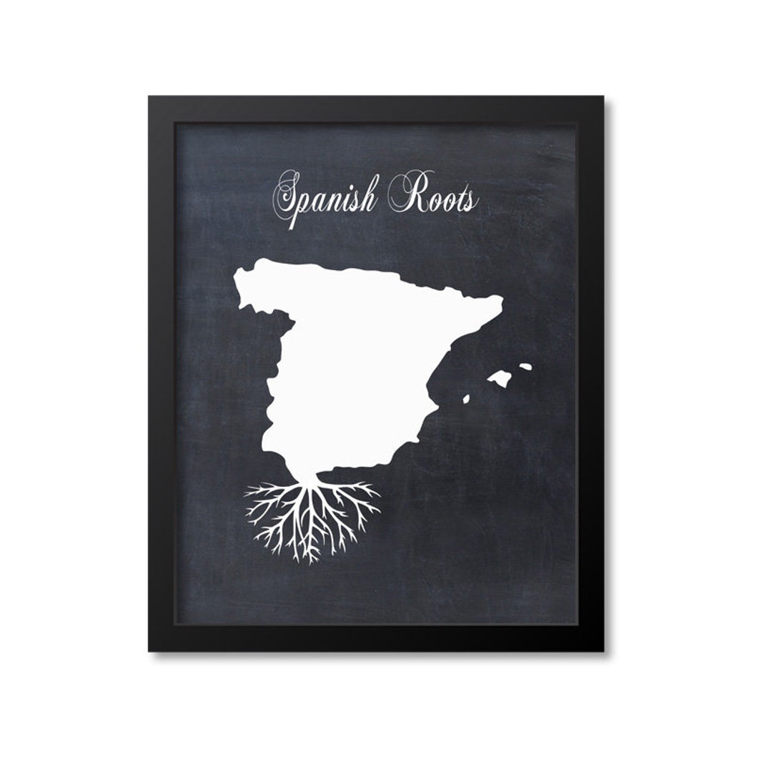 Spanish Roots Print Spain Art Spain Gift Spain Roots Print - Etsy