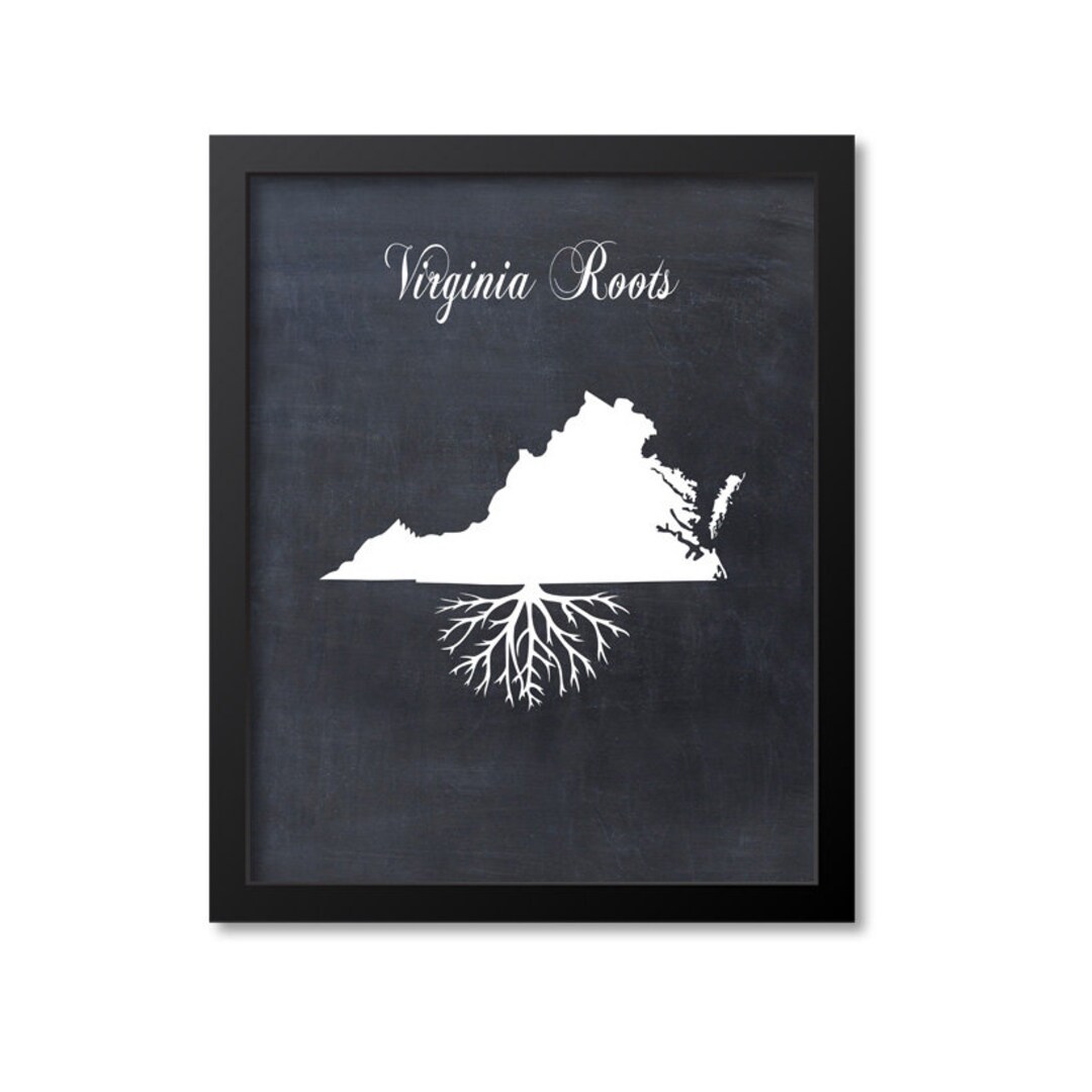 Virginia Print, Virginia Art, Virginia Gift, Virginia Roots Print ...