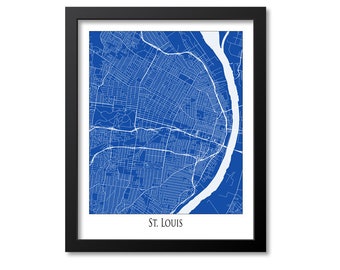 St Louis Map Print City Map Poster - Etsy