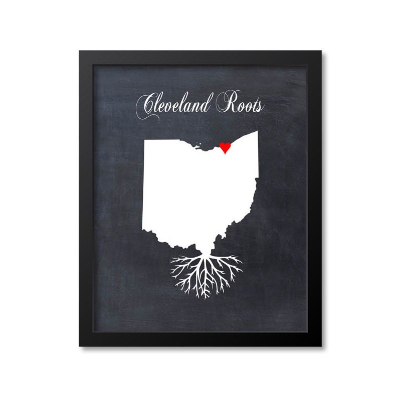 Cleveland Ohio Roots Print Poster Wall Art Cleveland Gift - Etsy