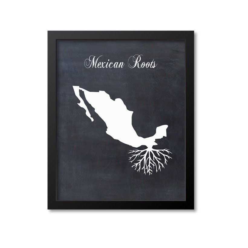 Mexican Roots Print, Mexico Art, Mexico Gift, Mexico Roots Print ...