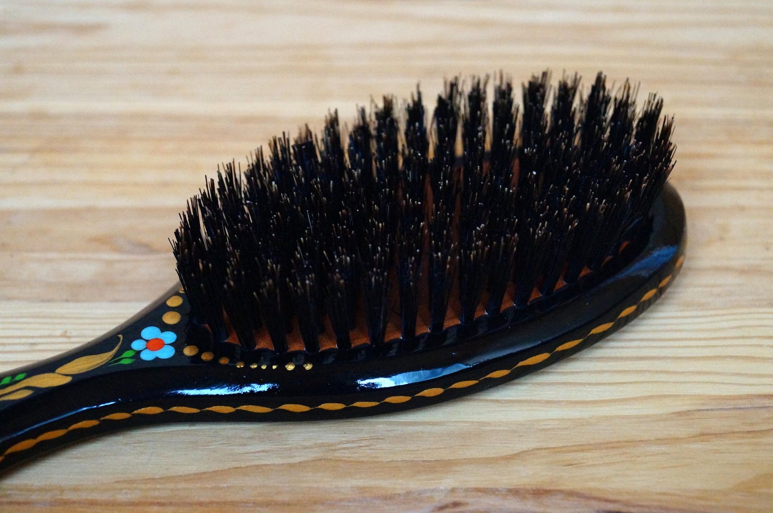 Boar Bristle Hair Brush Natural Hairbrush Wood Personalized Etsy
