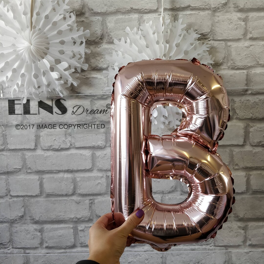 Letter B Custom Letters & Numbers Foil Balloons 16 Rose - Etsy