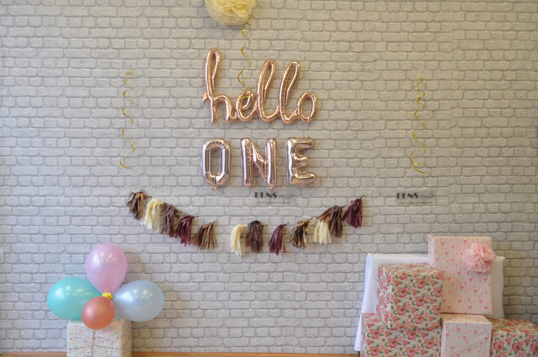Hello ONE First Birthday Balloon Anniversary - Etsy