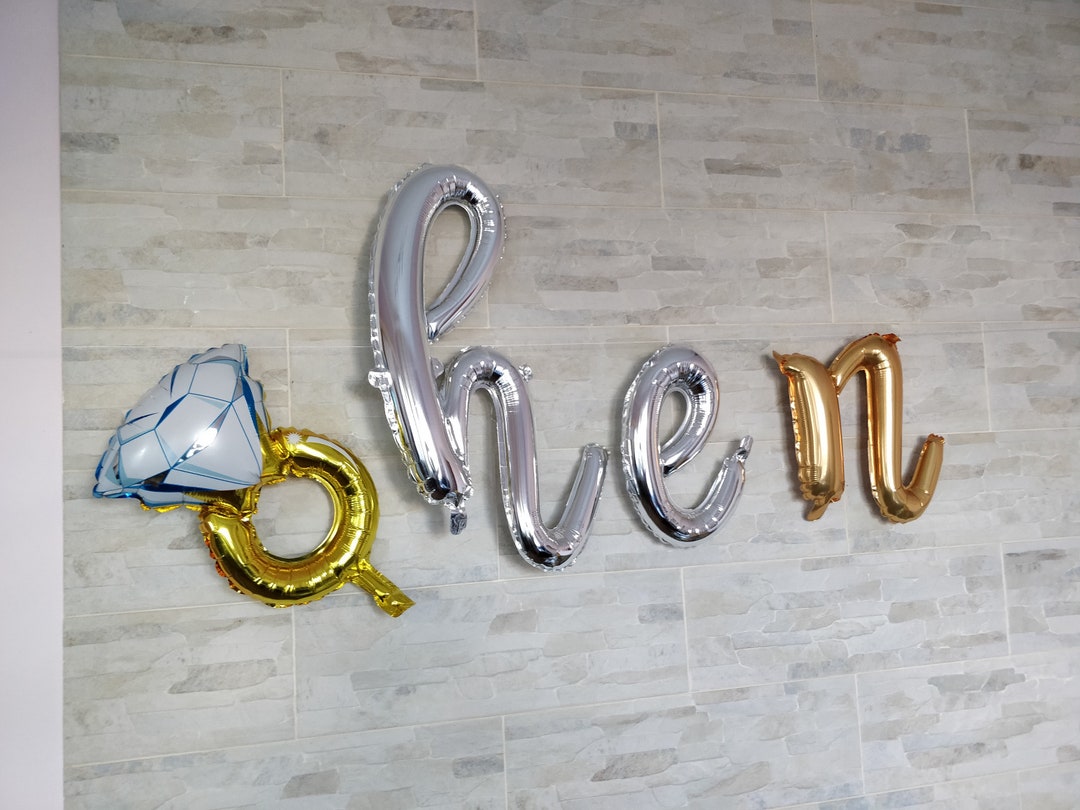 Dimond Ring Balloons Hen Ring Mrs I Do Hen Party Engaged - Etsy