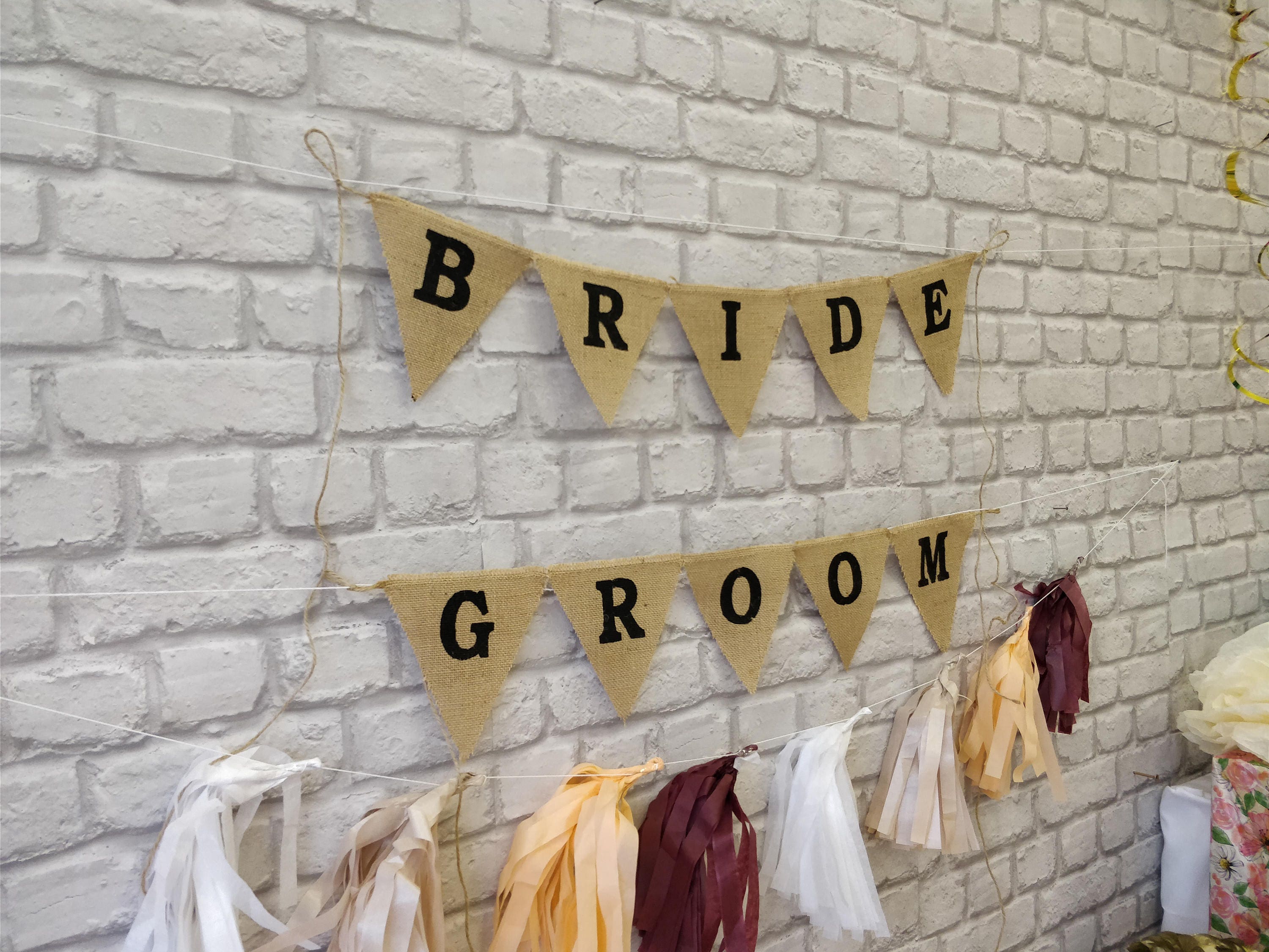 BRIDE GROOM Hen Banner Bride to be Engagement Party | Etsy