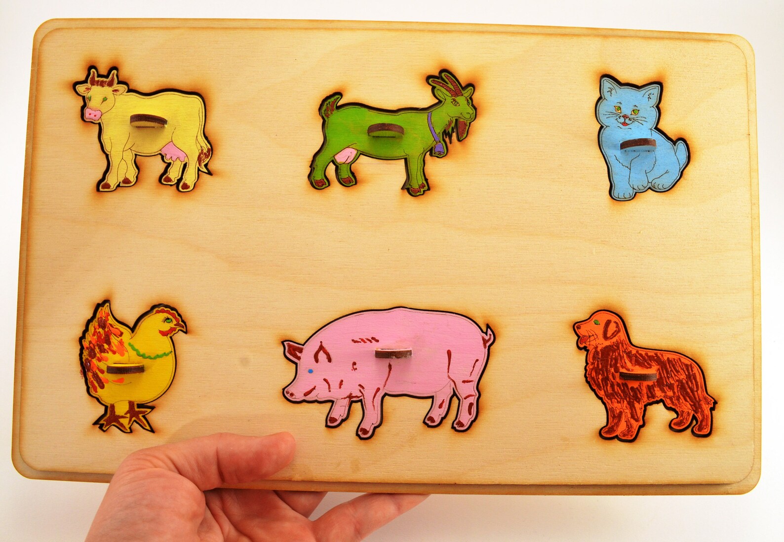 Pets Puzzle Wooden Puzzle Montessori Toys Wooden Animal Gift - Etsy