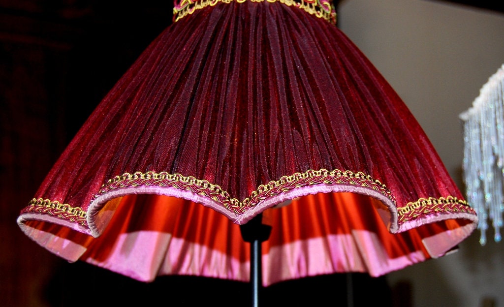 MAJESTIC Burgundy Ruched Shade From France - Etsy