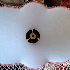 Victorian Lampshade PERLE DE ROSE, Cottagecare Lamp With Beaded Fringe ...