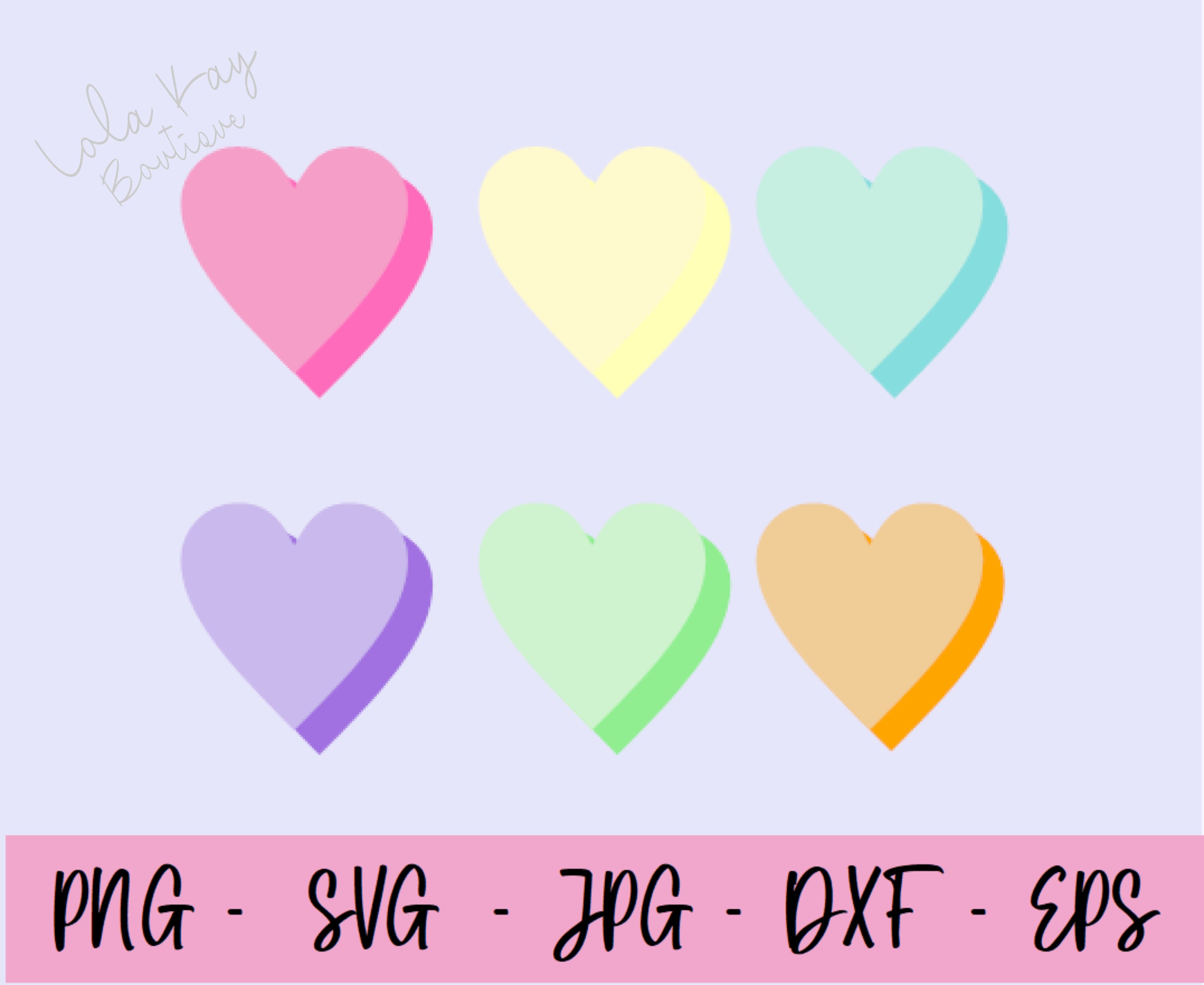 Valentine's Blank Candy Hearts SVG Candy Heart Cut File Cricut Files ...