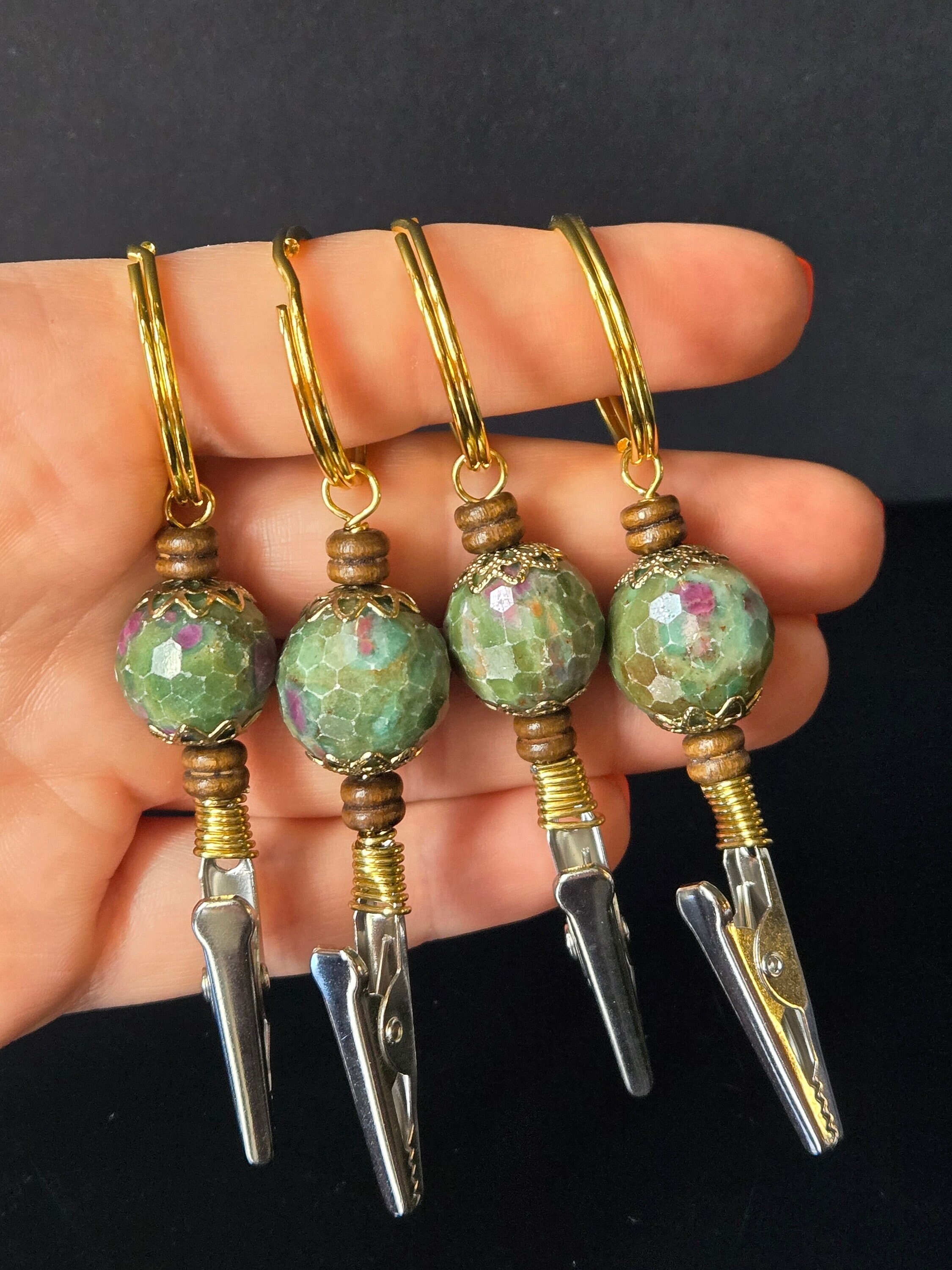 ATM Clip, Beaded Clip, Beaded Card Clip, ATM Card Holder, Bracket Clip ...