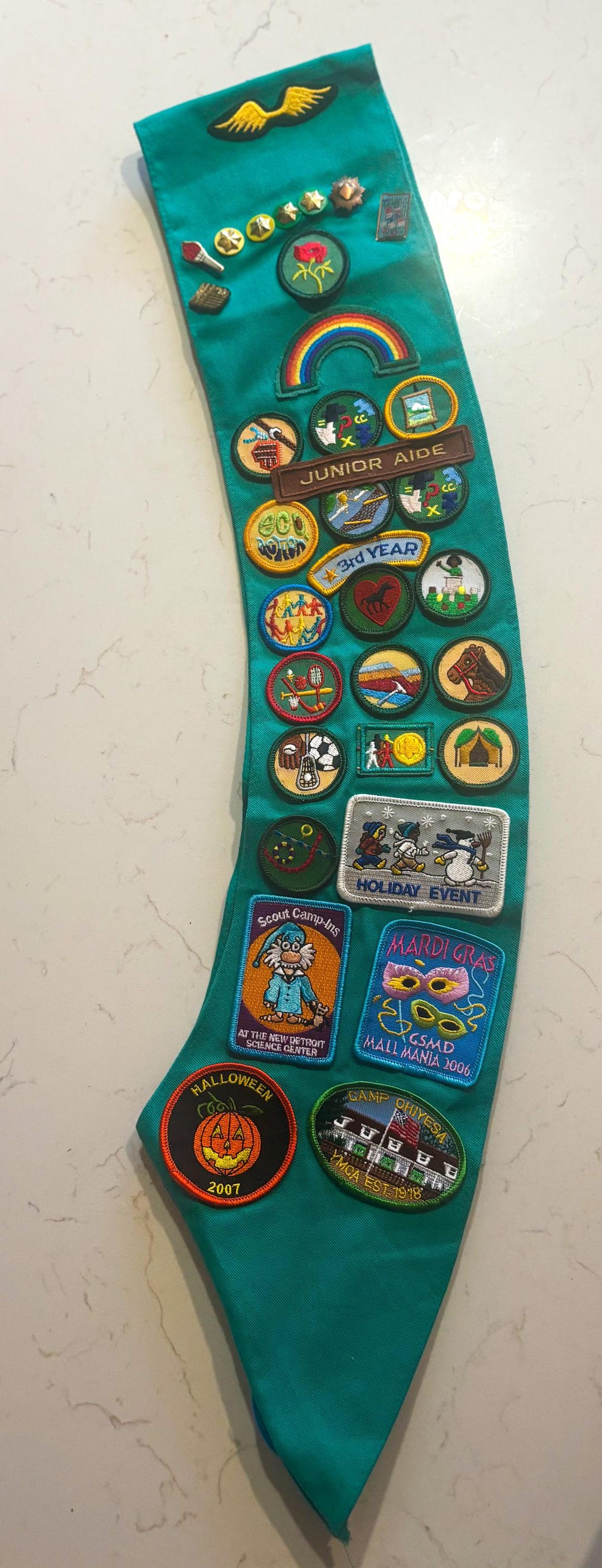 Vintage Girl Scout Sash With 40+ Patches & Pins – 2000s Events, Holiday ...