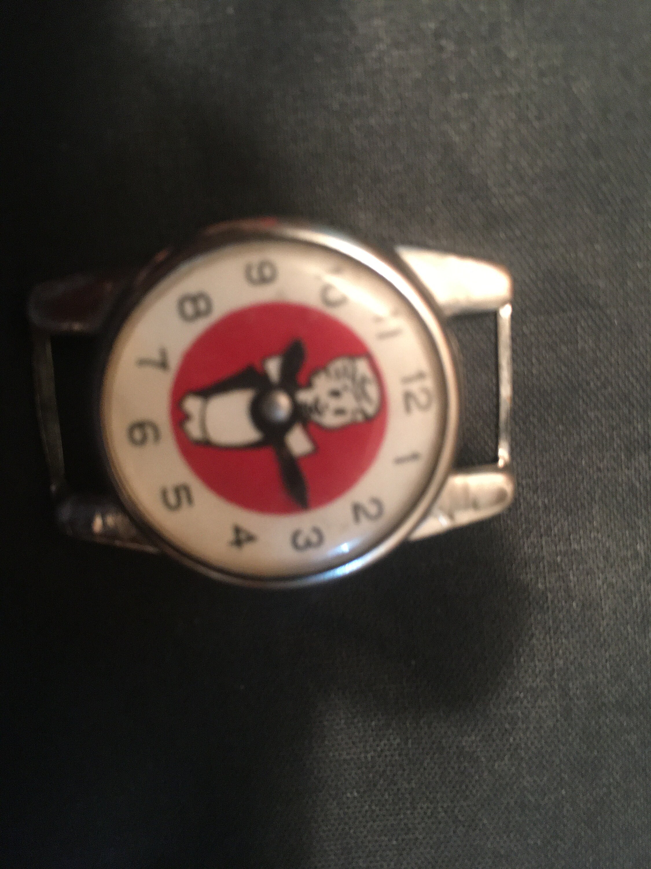 Antique Japanese Children Toy Dummy Metal Watch Magnet Pendulum Japan ...
