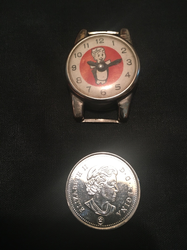 Antique Japanese Children Toy Dummy Metal Watch Magnet Pendulum Japan ...