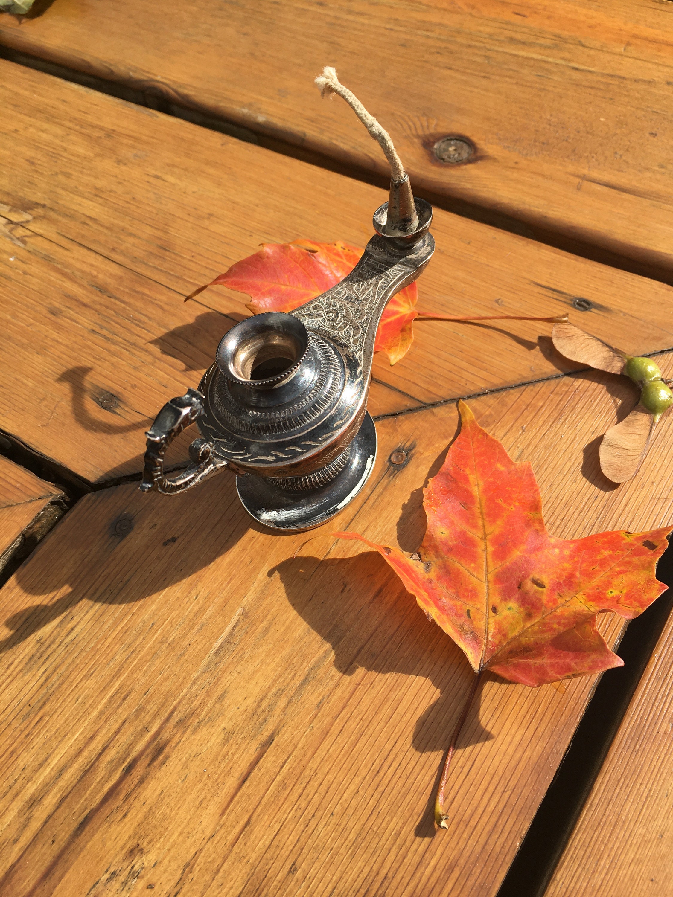 Aladdin Genie Jinn Jiny Lamp Eygptian Silver From the Arabian - Etsy