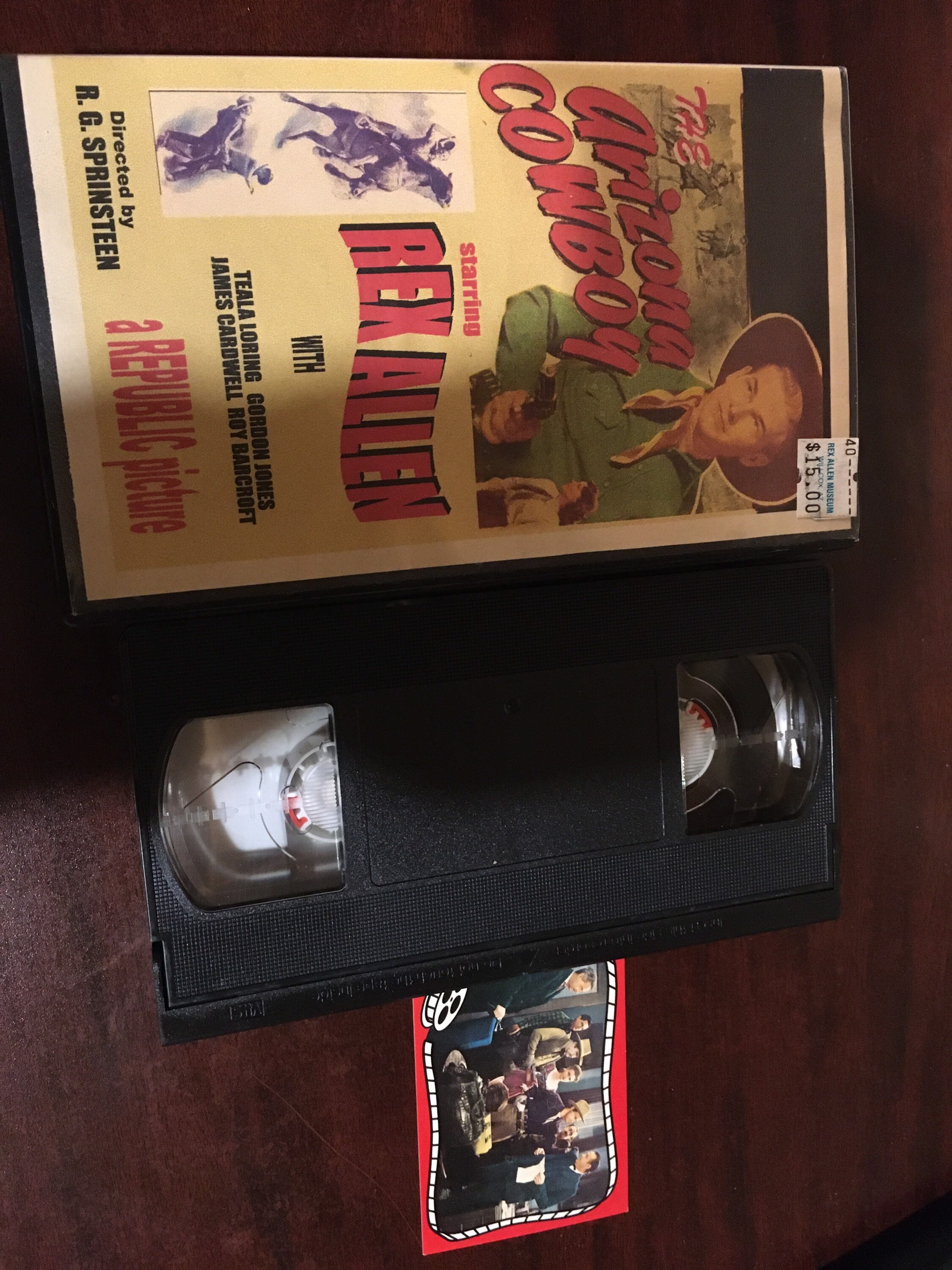 Arizona Cowboy Rex Allen. VHS Cassetteno. 172B With Card No. 27 Series Riders of the Silver ...