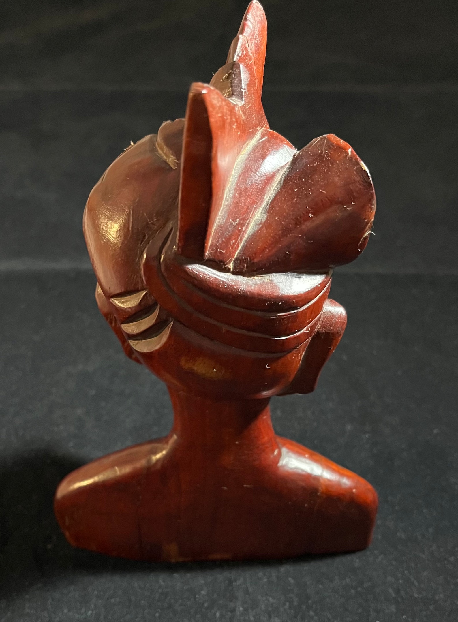 Bali Indonesian Man in Turban Head Bust Carved Wood Sculpture - Etsy
