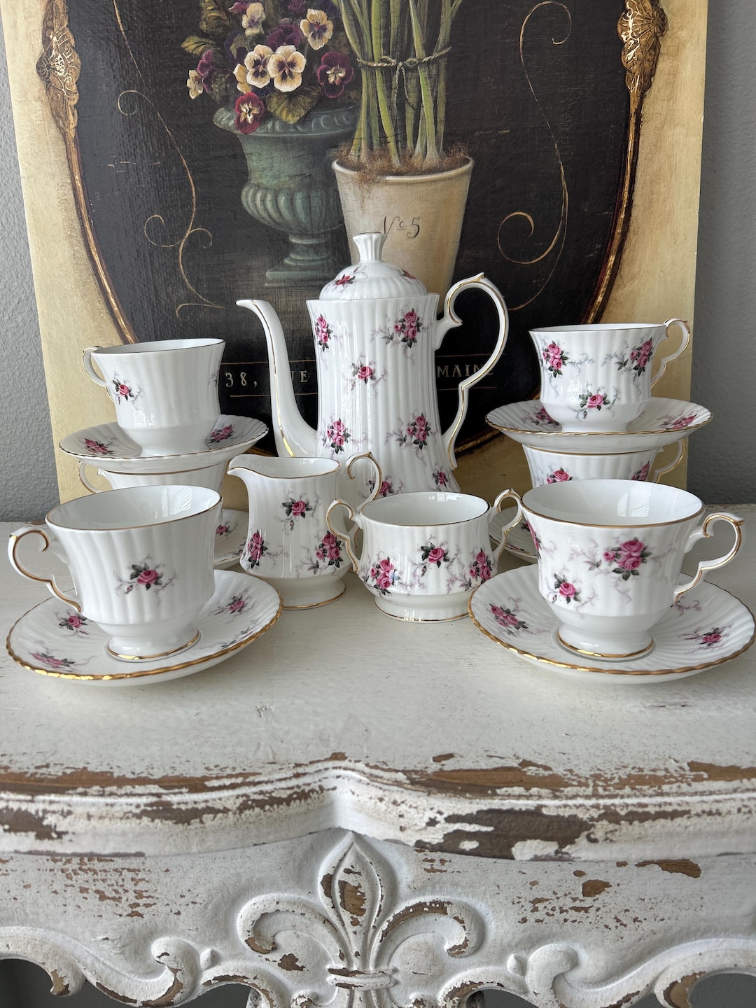 Princess House Vintage Tea Cup /party Set / Floral Print Tea Set ...