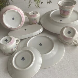 Vintage KPM Berlin Tea Set: Rose Floral Teapot, Cake Stand, Dessert ...