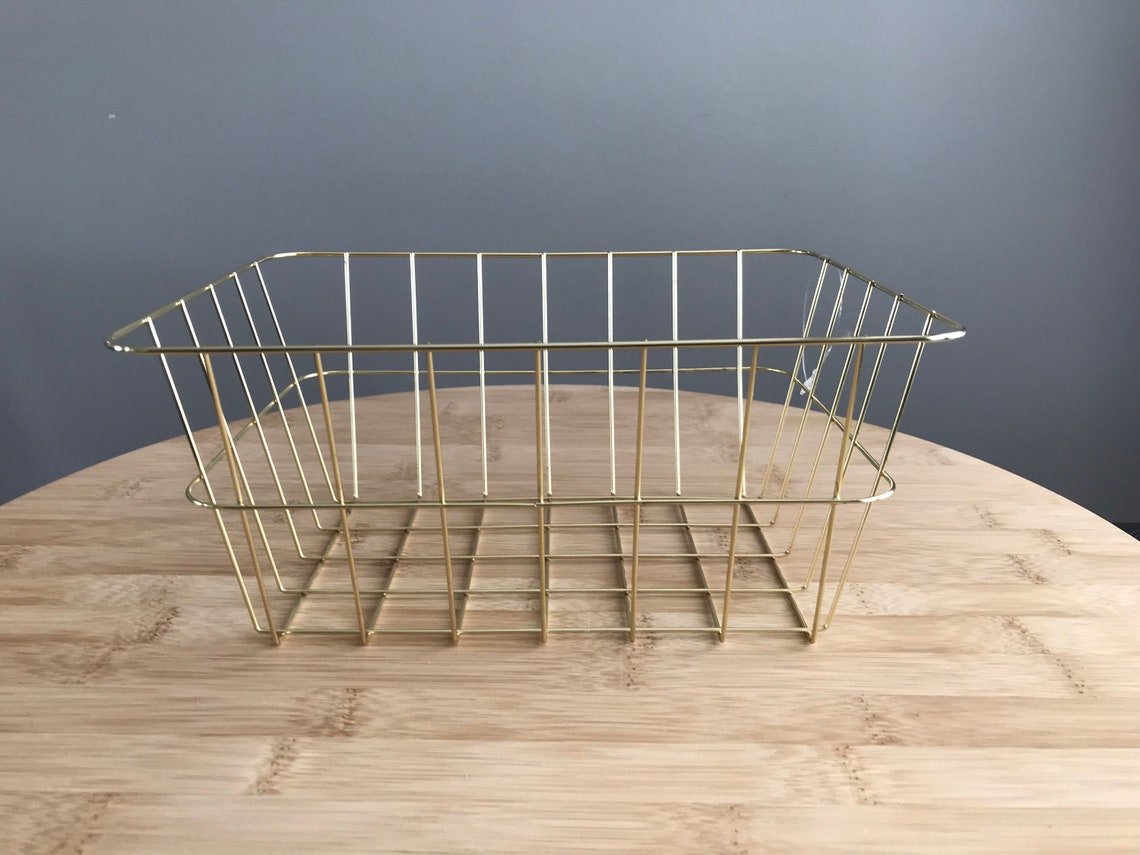 Gift Basket Gold Wire Basket Round Wire Basket Party | Etsy