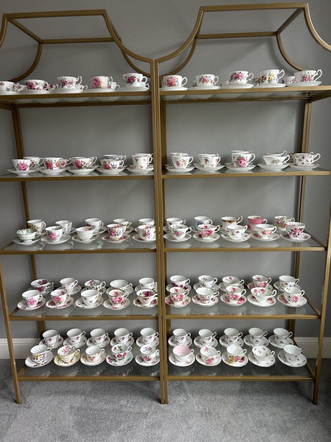 Vintage Floral Teacup & Saucer: England Fine Bone China With Teaspoon ...