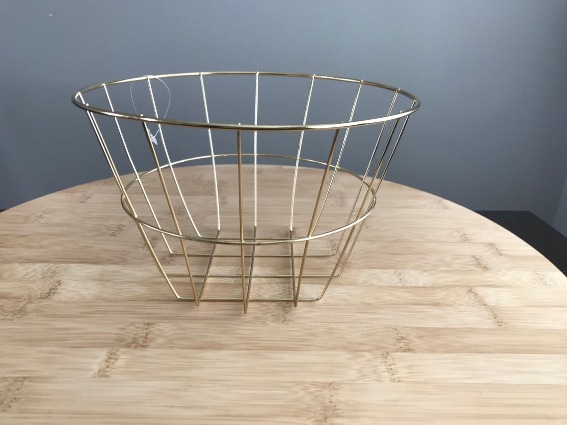 Gift Basket Gold Wire Basket Round Wire Basket Party | Etsy